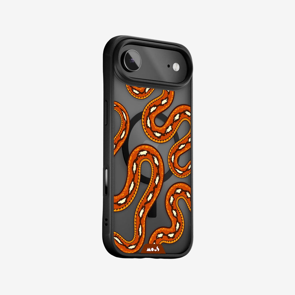 Mous | Scarlet Kingsnake Protective Phone Case - Serpent MagSafe