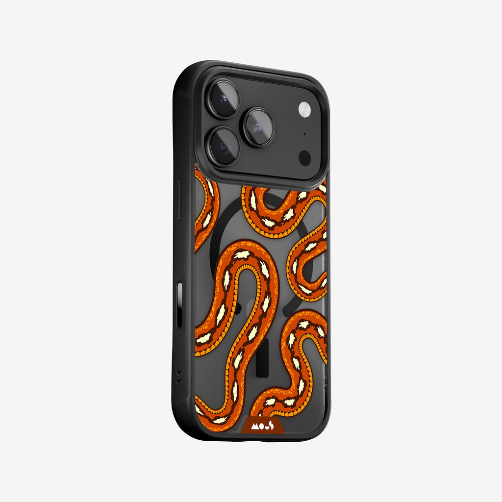 Mous | Scarlet Kingsnake Protective Phone Case - Serpent MagSafe