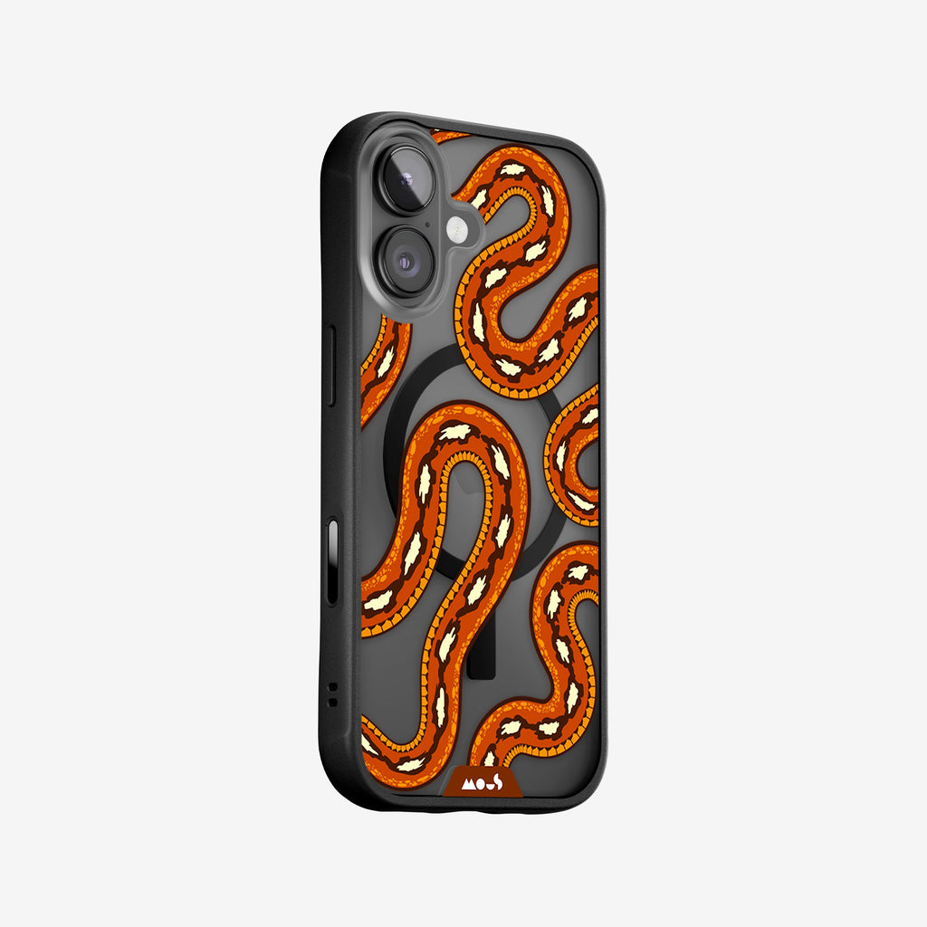 Mous | Scarlet Kingsnake Protective Phone Case - Serpent MagSafe