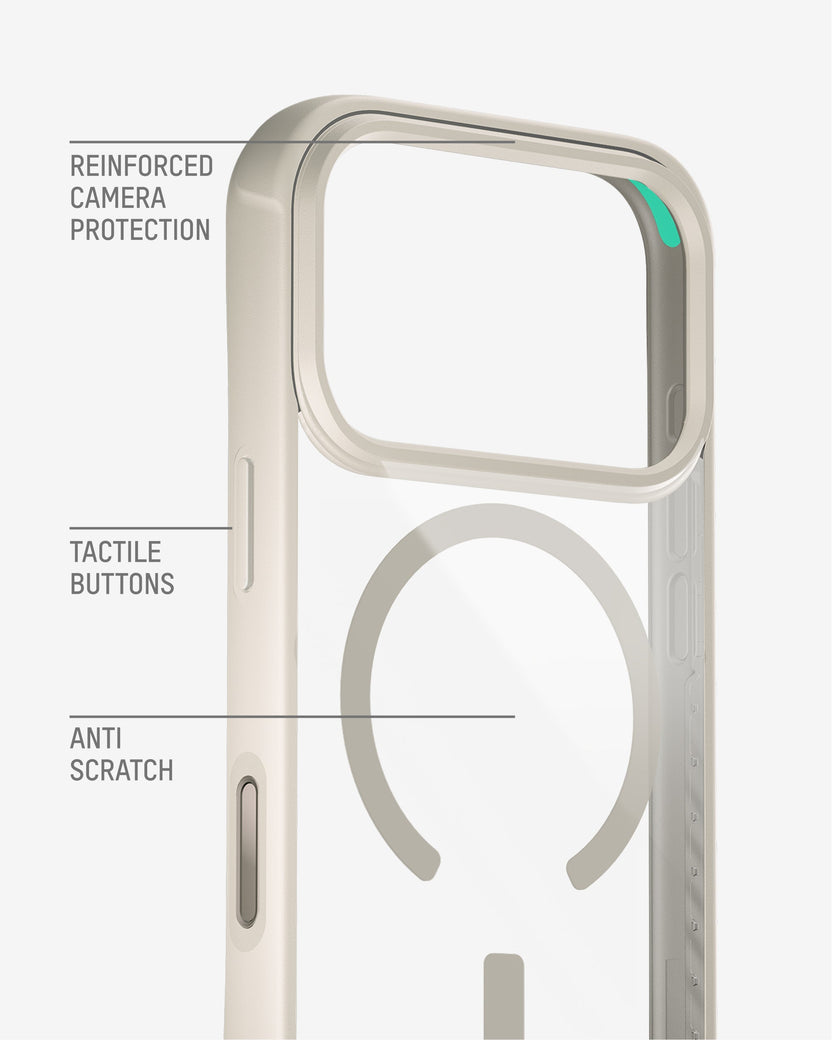 Mous | Breeze Protective Phone Case Magsafe - Vibrant Blue Gingham Pattern